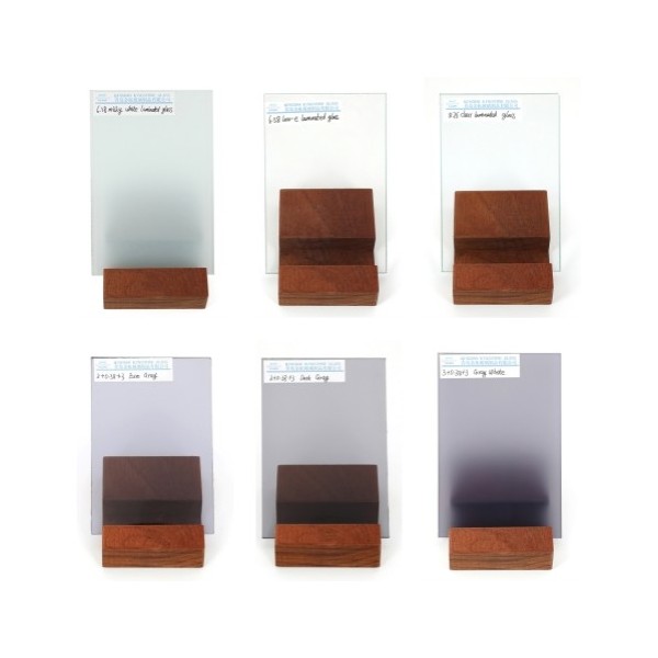 Quality Milky White Green Gray Bronze Colored Laminated Glass With Customized Sizes for sale