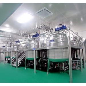 Quality 10000L Vacuum Liquid Detergent Mixing Tank With Homogenizer Option for sale