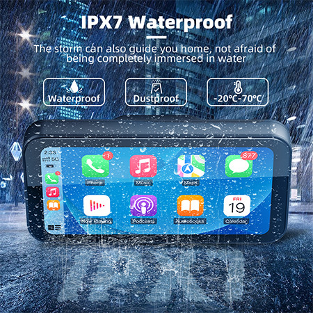 Quality 6.25 Inch Motorcycle Navigation Device with TF Card Storage and 2.5D Screen for sale