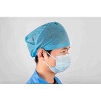 Quality MDR CE Anti Bacterial Disposable Medical Doctor Cap With Elastic Rubber At Back for sale