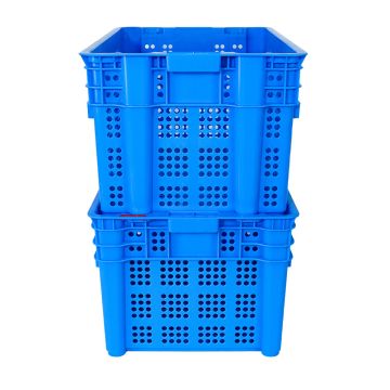 Quality Mesh Style Dislocation Storage Plastic Moving Crate for Fruit in Customized for sale