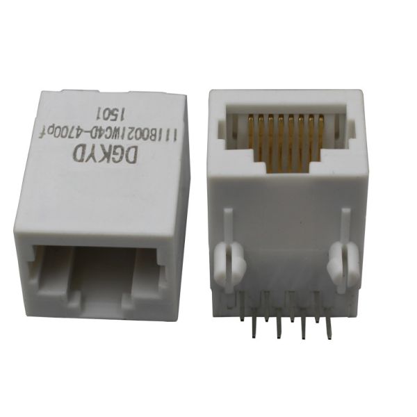 Quality DGKYD111B002IWC4D single port RJ45 connector, 100Mbps, integrated filtering, fully plastic, without light network socket for sale