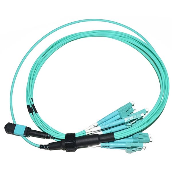 Quality MTP / MPO-LC Sm Optical Fiber Patch Cable Round Cable Fanout 2.0mm for sale