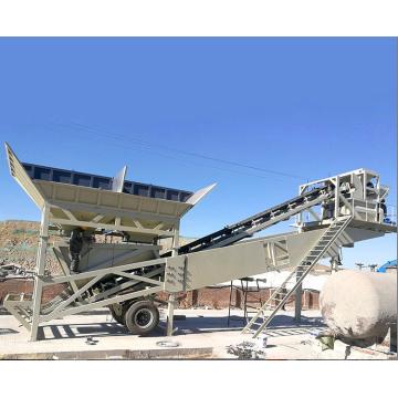 Quality YHZS50 Concrete Batching Mixing Plant Station XDEM Mobile 3800mm for sale