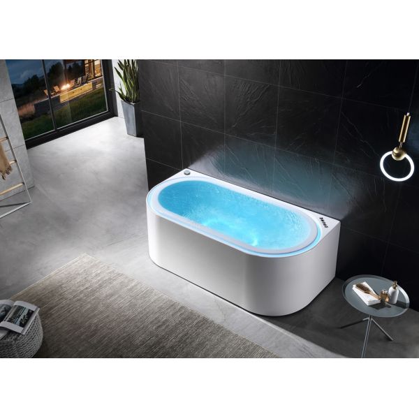 Quality Massage Bathtub With Overflow Recycled Water One Piece Led Bottom Light Bluetooth Music for sale