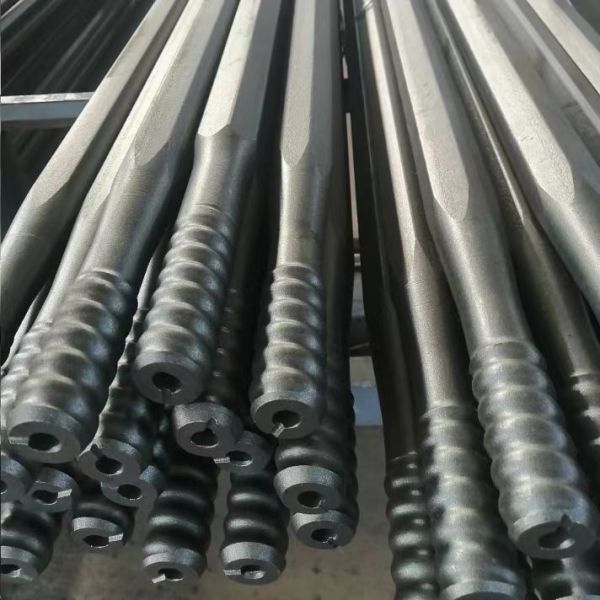 Quality Hexagonal Thread Drill Rod 25mm Carbon Steel Quenching Tempering for sale