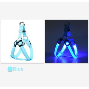 Quality LED Night Dog Harness Vest Rechargeable USB Reflective Design Adjustable Leash for sale
