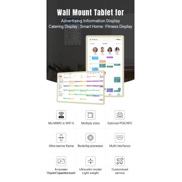 Quality Ultra Slim Electronic Wall Calendar Touch Screen Smart Calendar Wall Display for sale