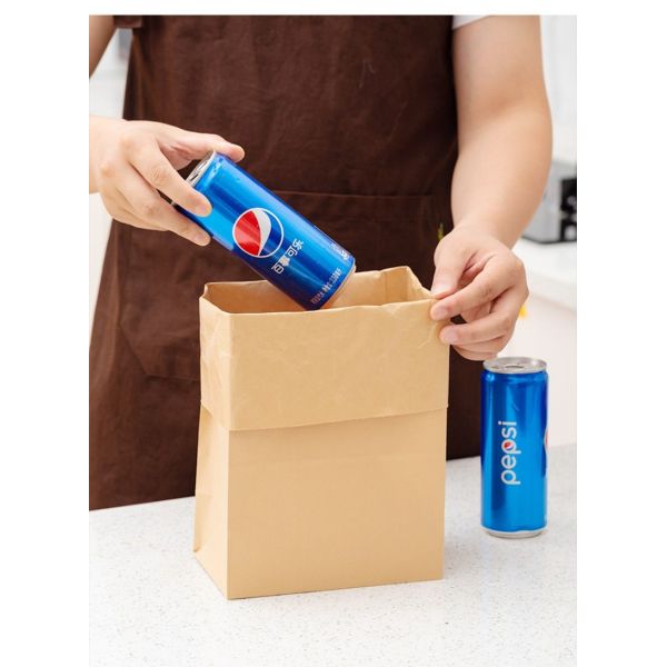 Quality Kraft Biodegradable Disposable Tableware Candy Paper Bag Without Handle BSCI for sale