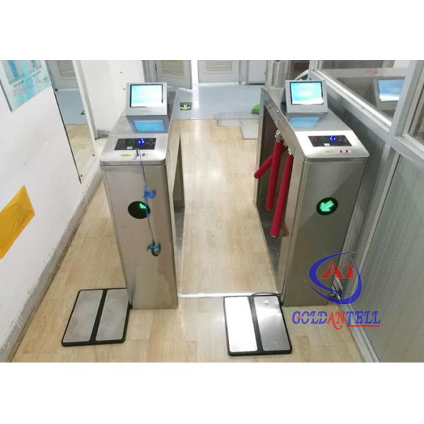Quality ESD Tripod Turnstile Access Control System With Foot Pedal & 8 Inch Computer ESD Teste Gates for sale
