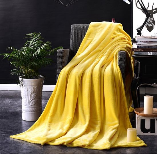 Quality Wholesale Custom Size 350GSM Solid Color Polar Fleece Blanket for sale