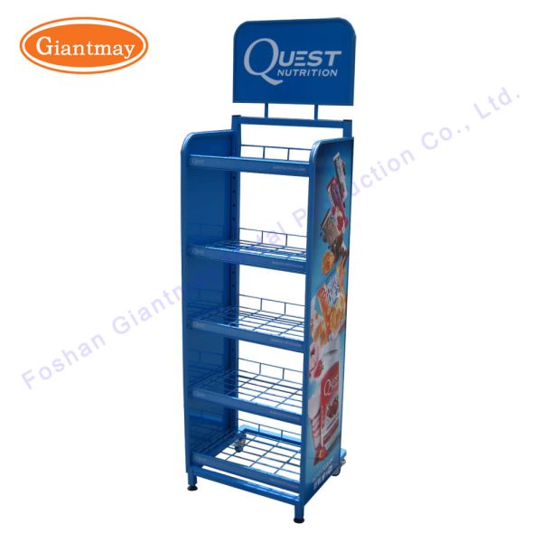 Quality Potato Chip Wire Racks Snack Display Wire Baskets Stand for sale