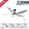 china ABS DC Motor Low Noise Silent Ceiling Fan With LED Light For Kitchen Restaurant