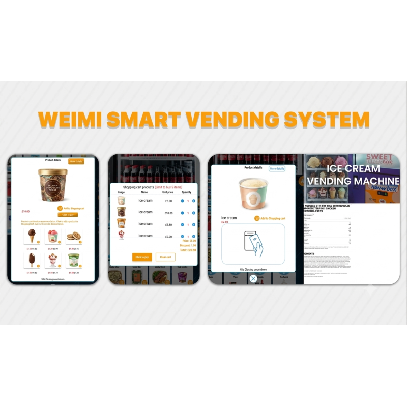 Intelligent perfume Vending Machine with Smart Promotions, Bundling, and Detailed Product Display