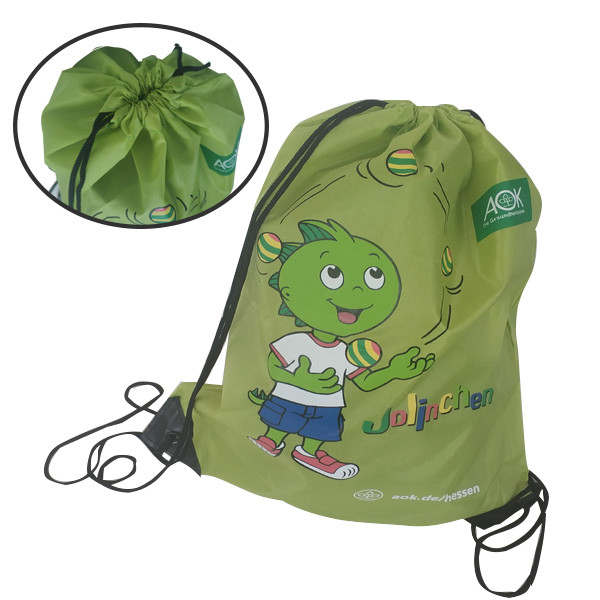 Quality Polyester CMYK 34x45cm 210D Eco Friendly Drawstring Bags for sale