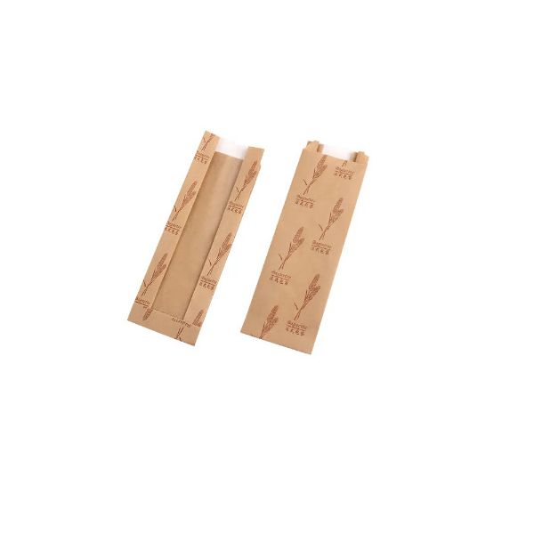 Quality Customized Brown Kraft Paper Plastic  Bread Bag Packaging And Storage for sale
