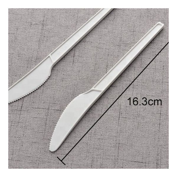 Quality Everyday Season Cutlery Set 100% Bio Degradable Compostable White Spoon Fork and for sale