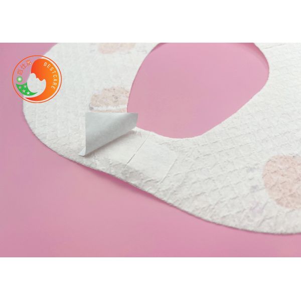 Quality Lightweight Custom Printed Disposable Bibs Foldable With Catch Pocket Tear for sale