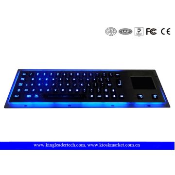 Quality Waterproof Illuminated Metal Keyboard With Touchpad And 64 Led Backlit Keys for sale
