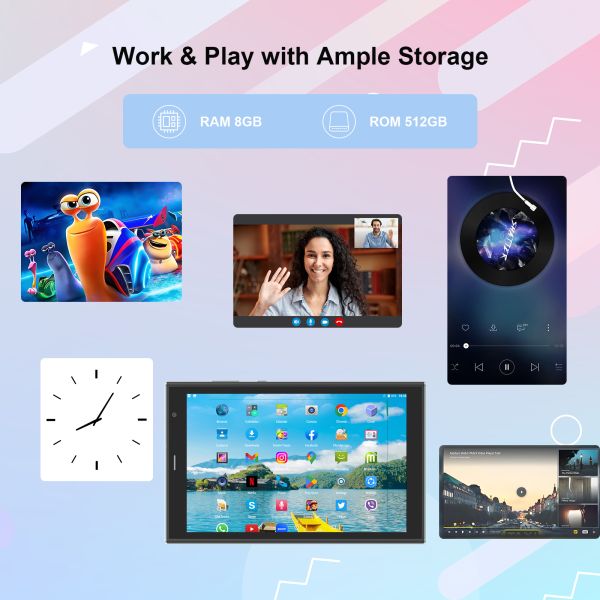 Quality C idea 8 inch Wifi Tablet with 8+512GB Storage Quad Core Processor 800x1280 IPS for sale