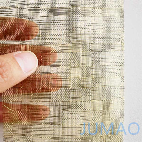 Quality 3mm Woven Metal Mesh Laminated Glass Architectural for sale