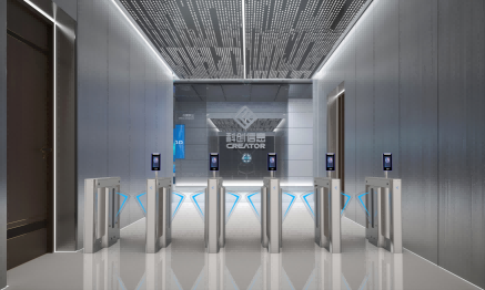 ES2216 Flap Barrier Gate operational installation example