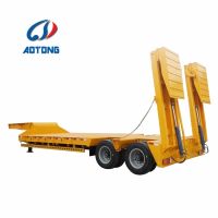 Quality NDRC Announced Enterprise low bed semi trailer with gooseneck and 2 axles in for sale