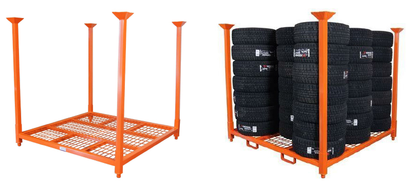 Pallet Stacking Rack For Tire Warehouse Storage Tire Rack
