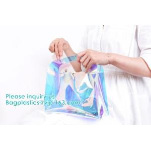 Quality Glitter Custom PVC Laser Clear Holographic TPU Cosmetic Makeup Bag,Hologram for sale