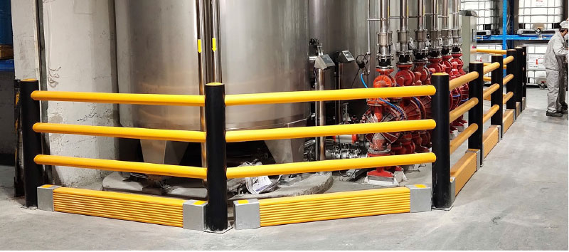 Building Post Safety Barrier Polygon Anti-Collision Guardrails Warehouse Safety Barrier