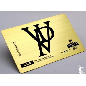 Quality Gold Plated Printable Metal Business Cards With Brush Effect Different for sale