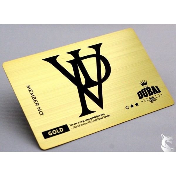 Quality Gold Plated Printable Metal Business Cards With Brush Effect Different Background for sale