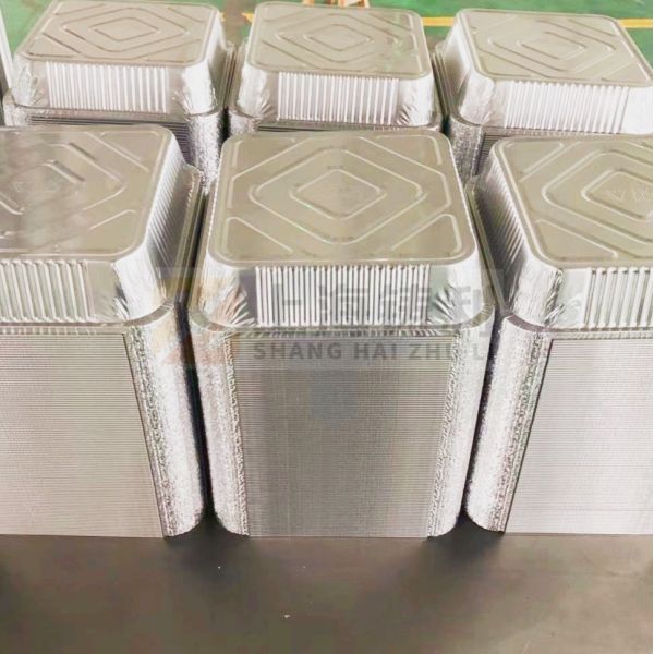 Quality Pneumatic Aluminium Foil Making Machine Automatic Aluminum Silver Foil container for sale