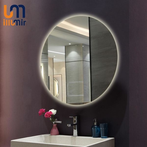 Quality Replaceable Round Backlit Bathroom Mirror Fog Resistant For Hospitality Industry for sale