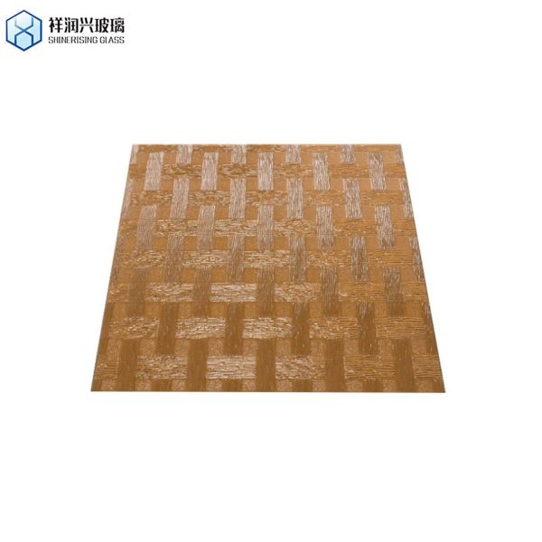 Quality Solid Color Brown Patterned Glass Shinerising 3mm 5mm 1830*2440 Flat Belgian for sale