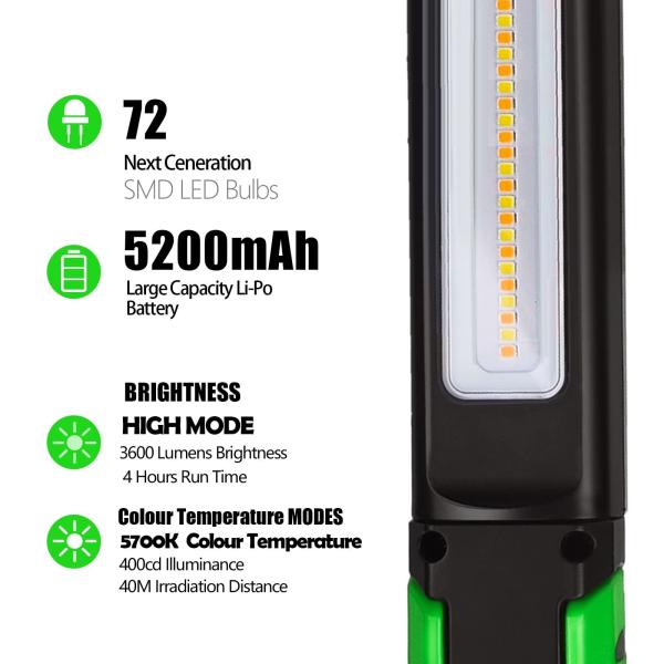 Quality Emergency Maintenance Inspection 2600 Lumens LED Underhood Worklight Inspection for sale