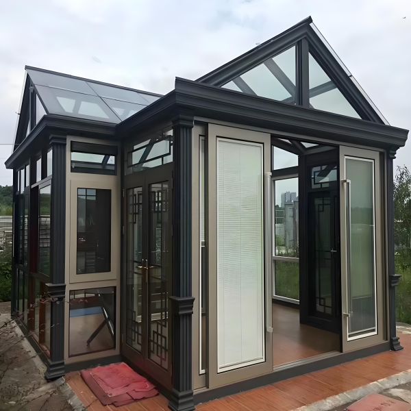 Quality Customizable Modern & Chinese Style Veranda Aluminum Alloy Villa Solarium for sale