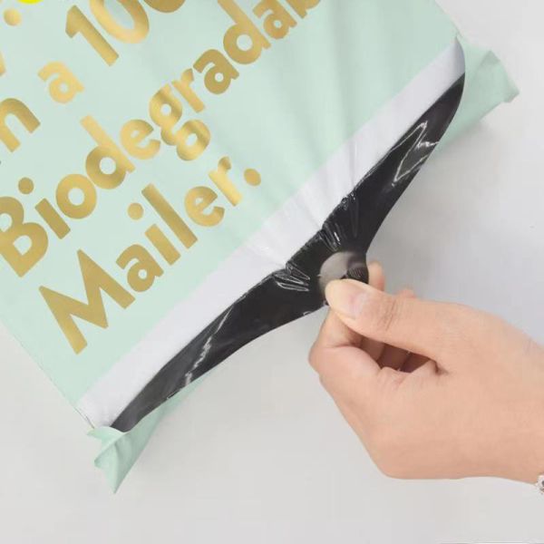 Quality 10x13 Inch Handle Compostable Mailing Bags Adhesive Thick Waterproof PE Poly for sale