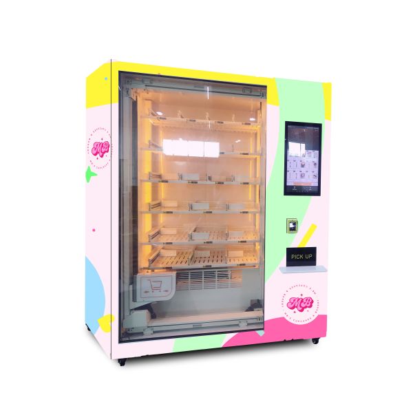 Quality Custom Logo Sushi Vending Machine Mini Cakes Bento Cakes Vending Machine for sale