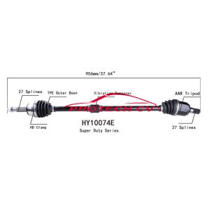 Quality TPEE Boot Inner Cv Joint Assembly Drive Shaft For Hyundai Elantra 2.0L L4 for sale