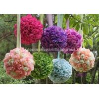 Quality 15cm 20cm 30cm Artificial Flower Ball Wedding Flower Arrangement for sale