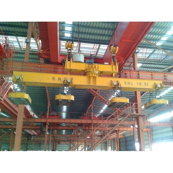 Quality Double Beam Overhead Crane With Rotating Electromagnetic Hanging Beam for sale
