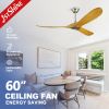 china Remote Control Decorative 60 Inch Ceiling Fan Wood Design For Bedroom