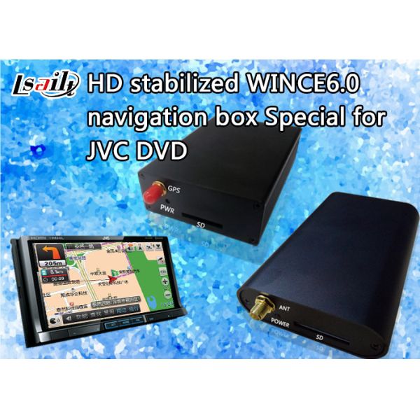 Quality 800*480 JVC Car Navigation Box with Bluetooth / Stereo Audio / DVD Player / FM for sale