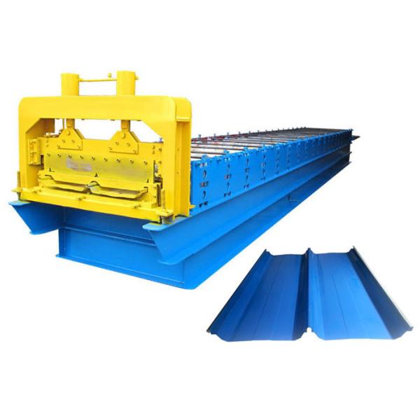 Quality Aluminum Profile Standing Seam Roll Forming Machine Joint Hidden Type Chain Size for sale