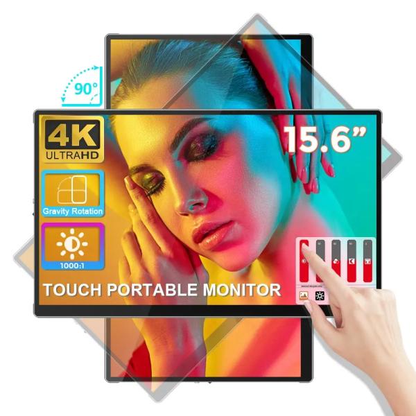 Quality Patented Slim Bezel Design 15.6 Inch 4k Type C External Touchscreen Monitor Dual for sale