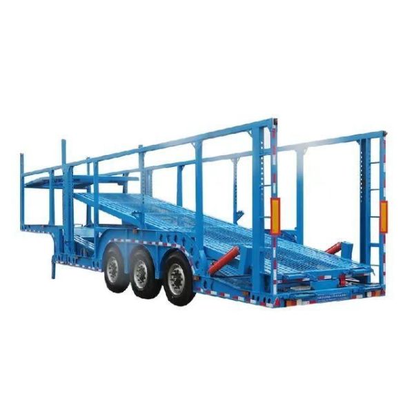 Quality 28T Loading Car Semi Trailer With Two Axle Air Suspension Customizable for sale
