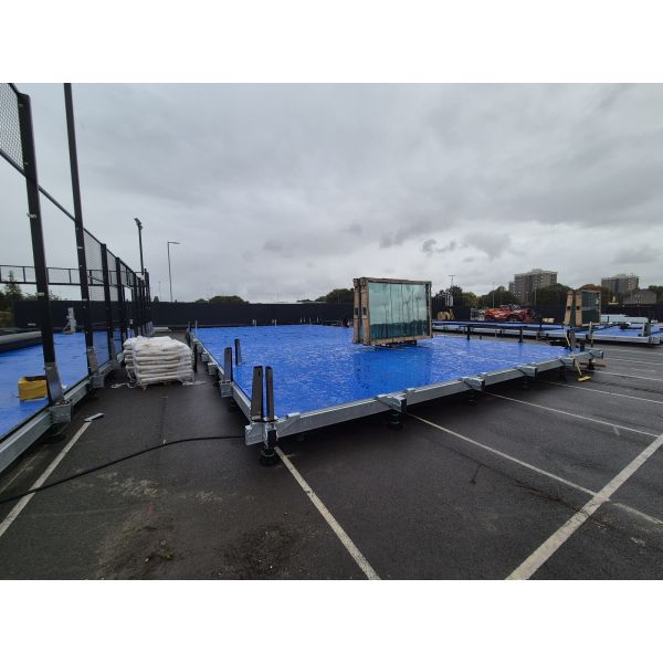 Quality Modular Squash Court Squash Training System Impact Resistant Single Double Glass for sale