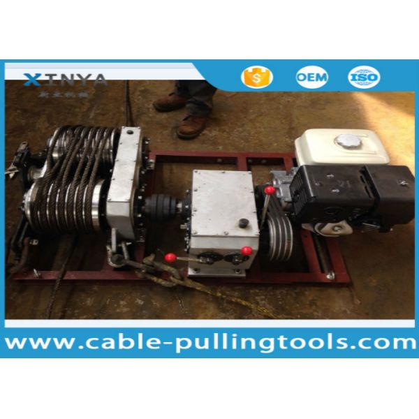 Quality Double Drum Honda Gasoline Cable Winch Puller Winch With 5T Load Capacity , 7 for sale