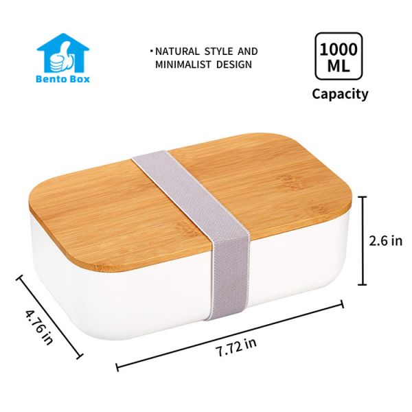 Quality Pattern BPA Free 1000ml On-the-Go Bamboo Eco Lunch Container for Children for sale